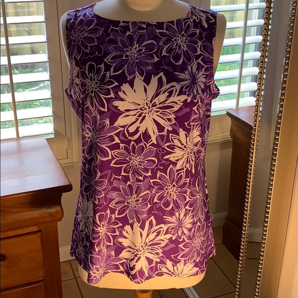 Antthony | Tops | Antthony Original Tank Size M Purple And White | Poshmark